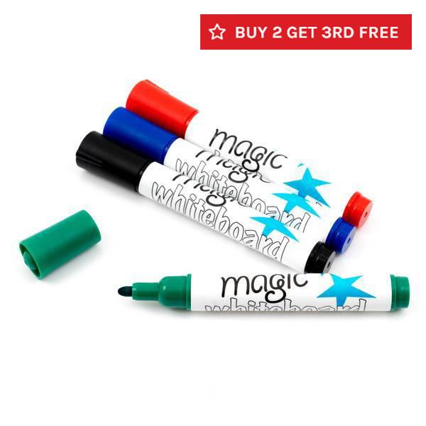 Buy 4 Magic Whiteboard dry whiteboard markers (4 colours, mixed)
