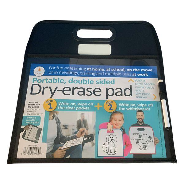 Buy 2 in 1 - A4 Whiteboard with handle & Clear Pocket Folder - Black